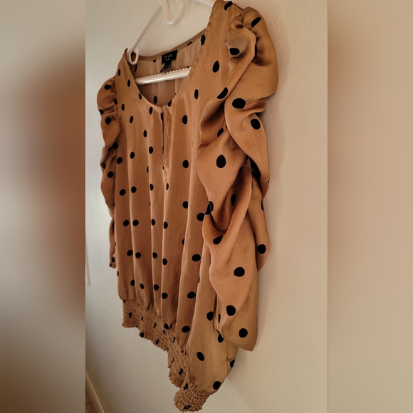 Haver London | Tops | Haver London Frilly Polka Dot Top | Poshmark